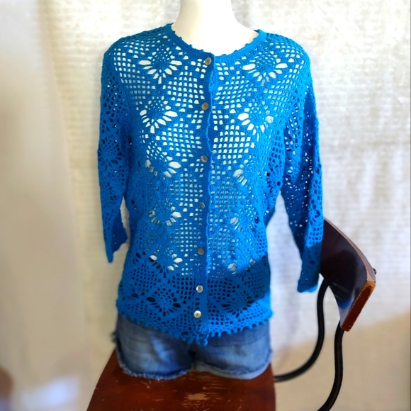 Sweaters | Crochet Open Weave Cardigan | Poshmark